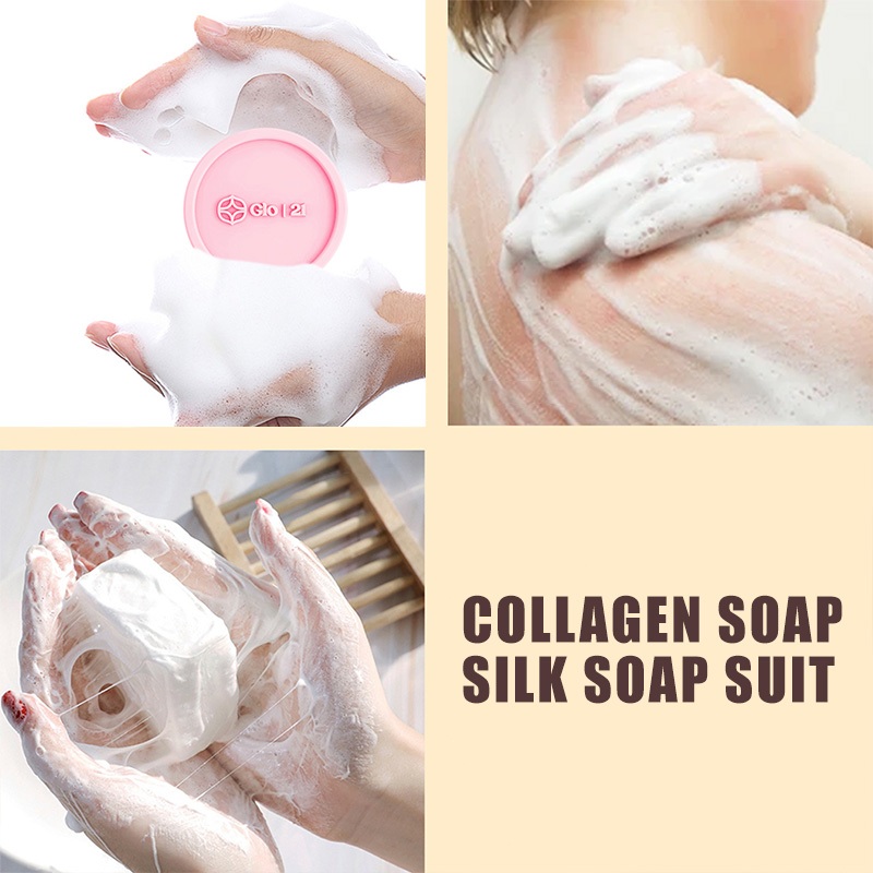 GLO21 Whitening Wash Face Soap/YAEZAKURA Collagen Face Bar-Skin Mite ...