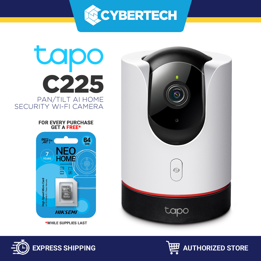 Cybertech TP-Link Tapo C225 Pan/Tilt AI Home Security Wi-Fi Camera | Shopee Philippines