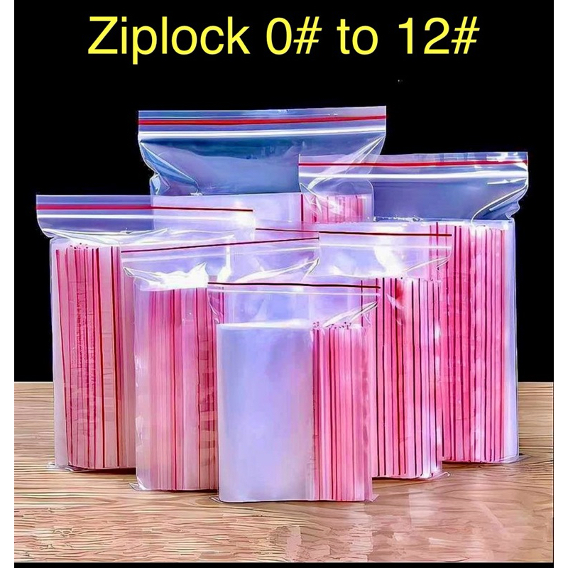 Ziplock #12 Plastic Resealable bags 100pcs/pack | Shopee Philippines