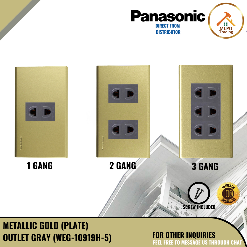 Panasonic Full Color Wide Series (Metallic Gold Plate) (Gray Outlet) (1 ...