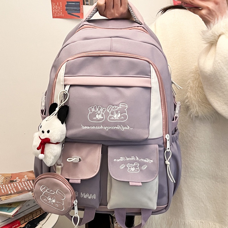 Korean large capacity backpack Unisex bagpack school bag for woman ...