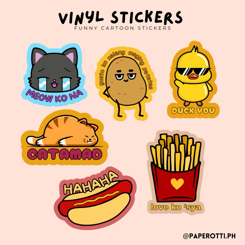 Funny Vinyl Sticker | Filipino Humor | Waterproof Vinyl Stickers ...