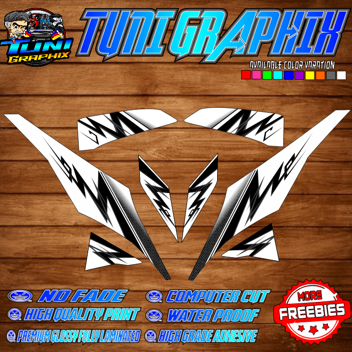 MIO I 125 Lightning Strike Decals Sticker Set in White Series | Shopee ...