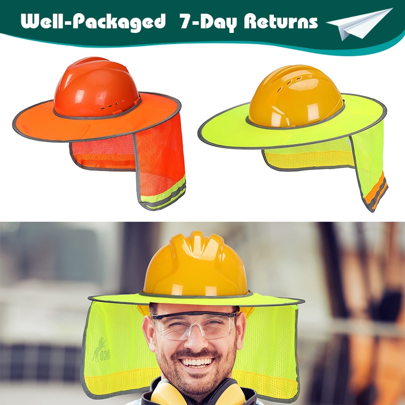 Hard Hat Sun Shield with High Visibility Reflective Strip Breathable ...