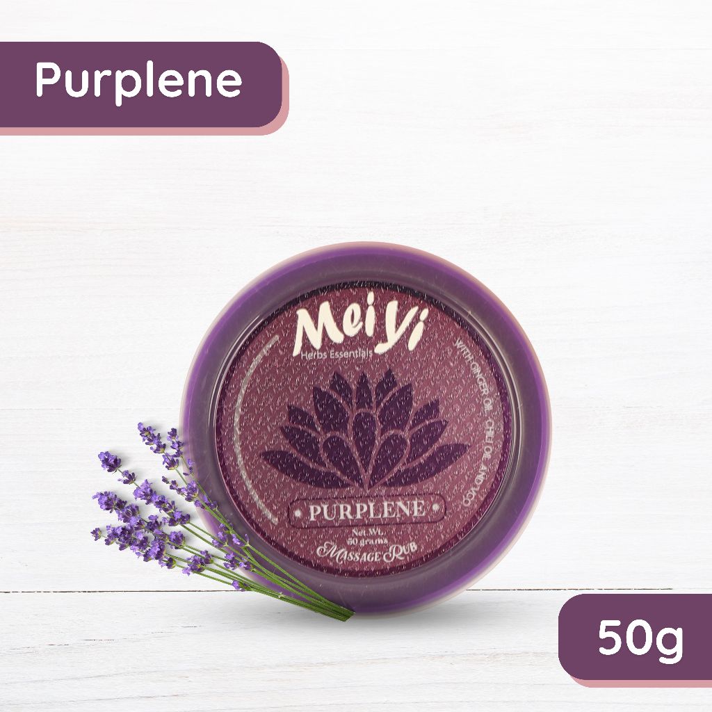 Meiyi Herbs Essentials Massage Rub Purplene 50g | Shopee Philippines