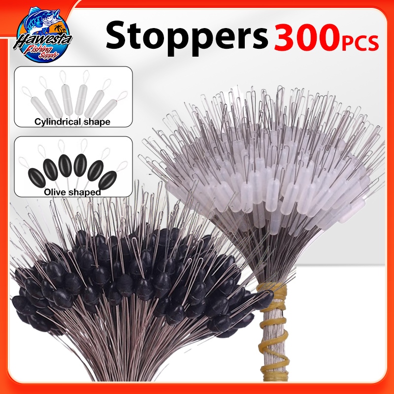 Hawesta 300pcs/lot Float Rubber Stopper Fishing Bobber Stopper Float ...