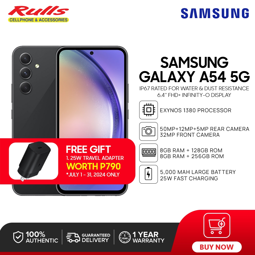 Samsung Galaxy A54 5G Smartphone | 8GB + 128GB / 256GB | Exynos 1380 ...
