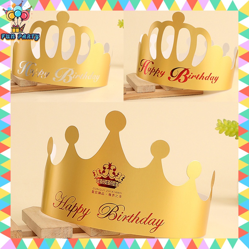 Crown Hat Happy Birthday Party Hat Crown Birthday Hat Children Adult ...