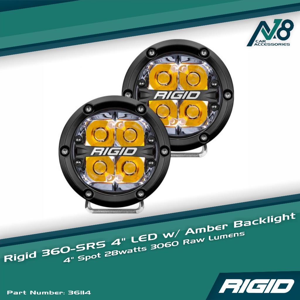 Rigid 36114 360-Series 4 INCH LED with Amber Backlight Genuine | Shopee ...