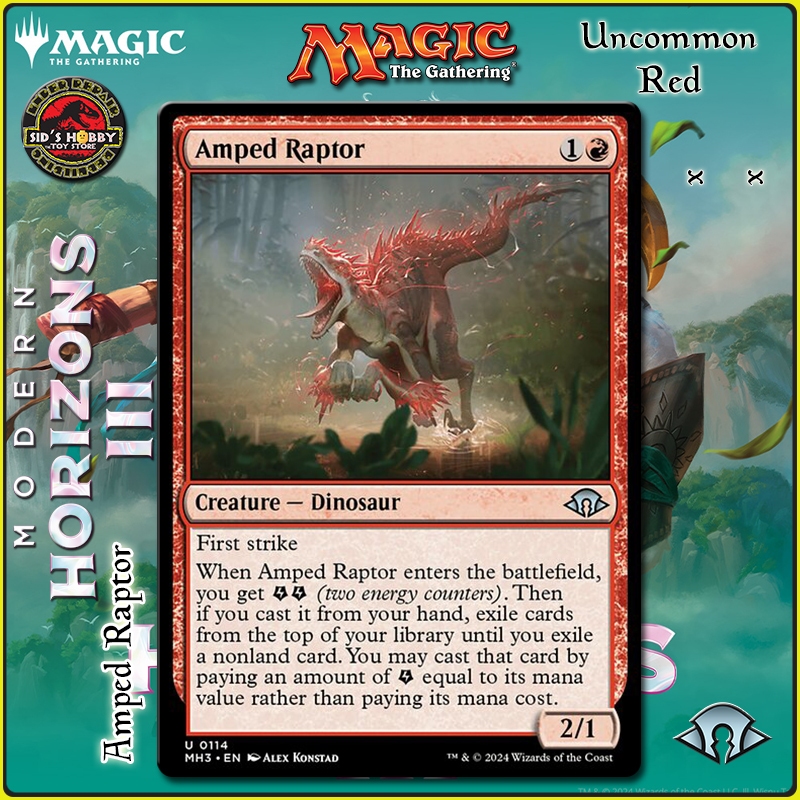 Amped Raptor x x Modern Horizons 3 Red Uncommon MH3 MTG | Shopee ...