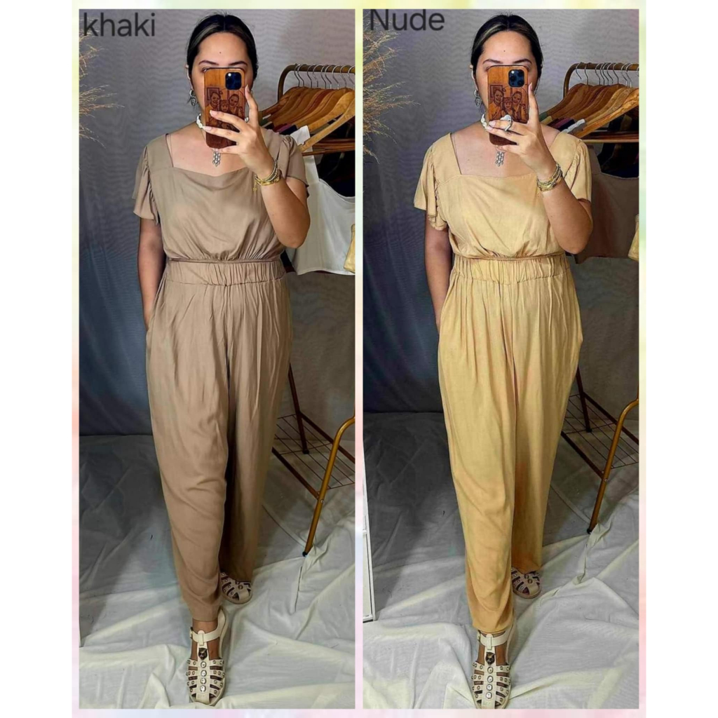 XL TO 2XL • Jasmine Plus Size Square Neck Crop Top and Trouser Pants ...