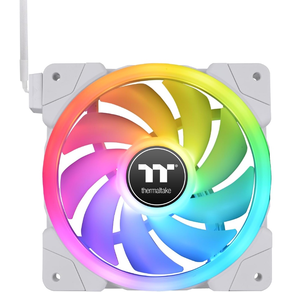 Thermaltake SWAFAN EX14 RGB White (3-Fan Pack) PC Case Fan CL-F162 ...