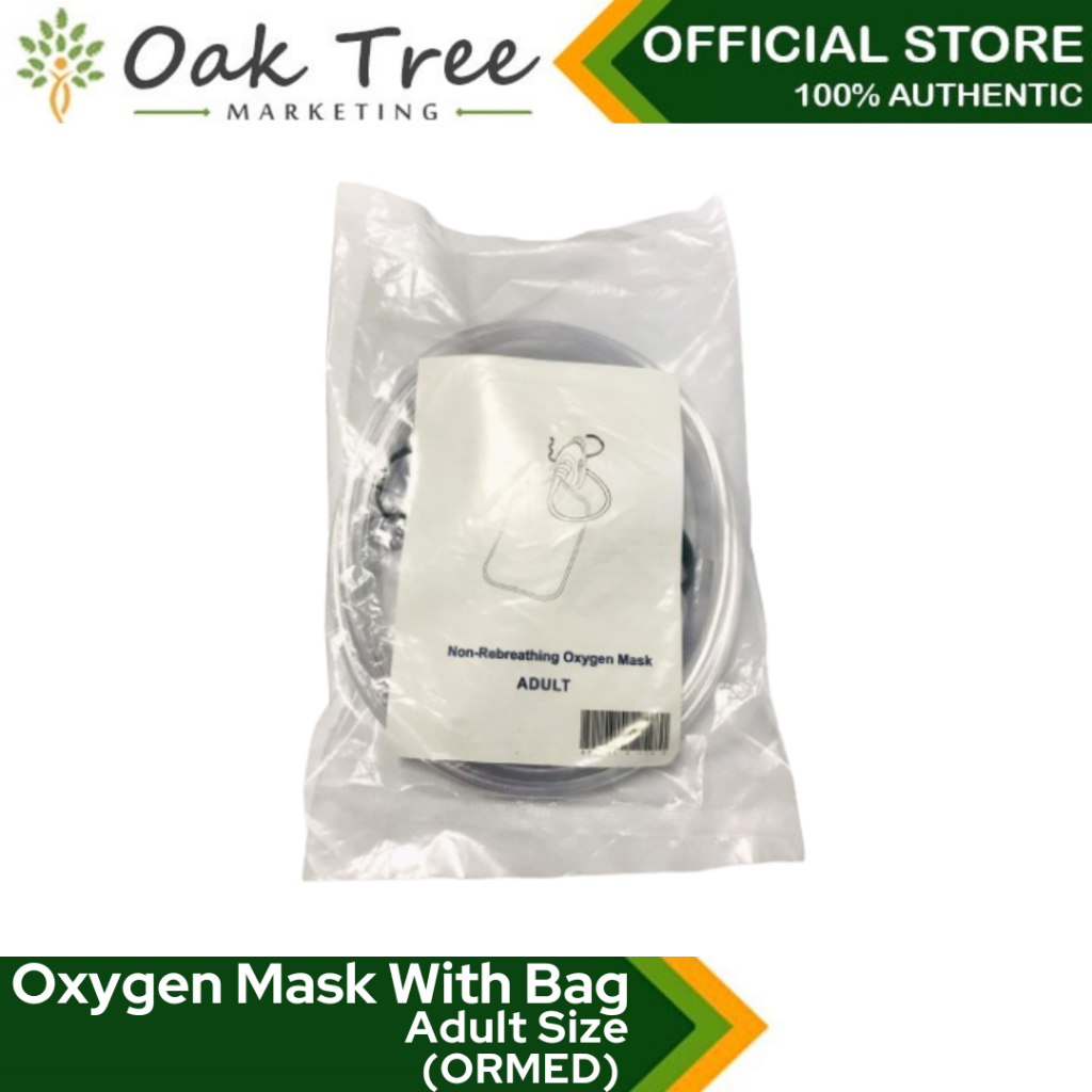 Ormed Non-Rebreathing Oxygen Mask With Bag Adult Size | Shopee Philippines