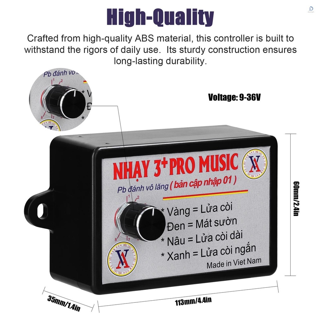 Universal Nhay 3+ Pro Music Rapid Horn Relay module Car Horn Controller ...