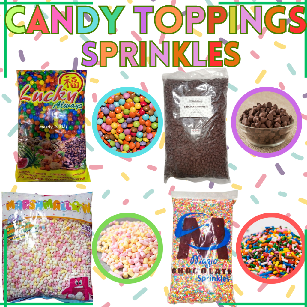 Candy Toppings BIG SIZE Milktea Frappe Dessert iskrambol Rainbow ...