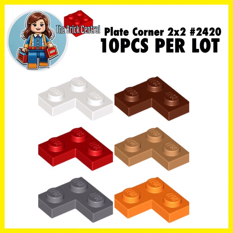 The Brick Central • LEGO Plate Corner 10PCS | LEGO Part 2420 63325 ...