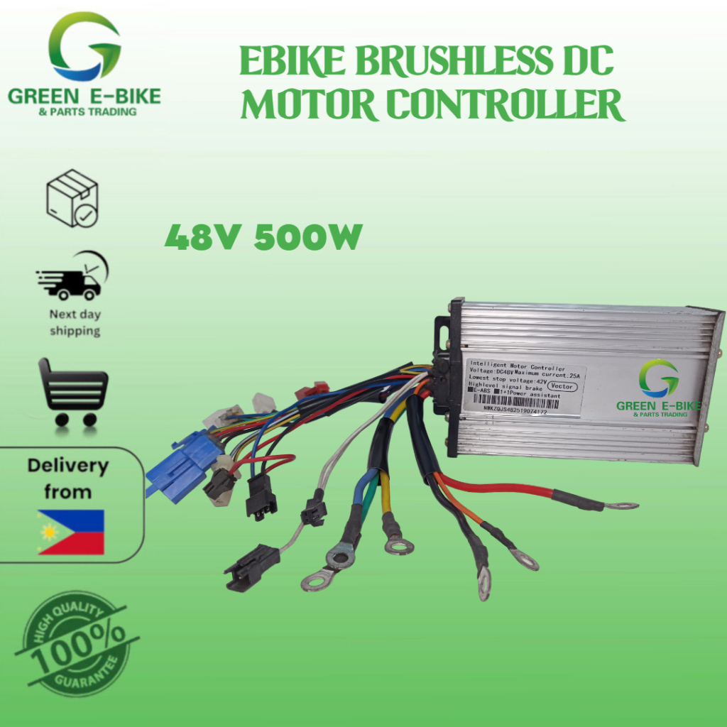GREEN EBIKE Brushless DC Motor Controller 48V 500W | Shopee Philippines