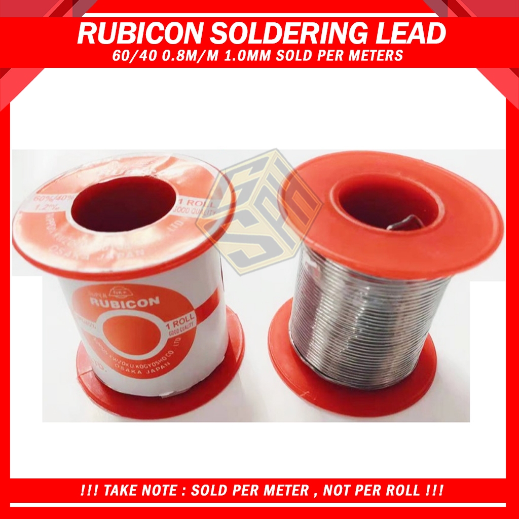 Rubicon Soldering Lead 60/40 0.8m/m 1.0mm Sold Per Meter | Shopee ...