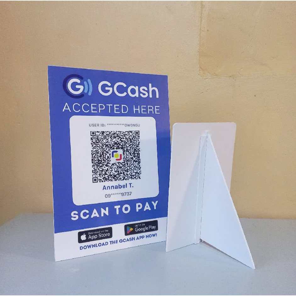 Gcash/ Bank QR code standee (size A5) | Shopee Philippines