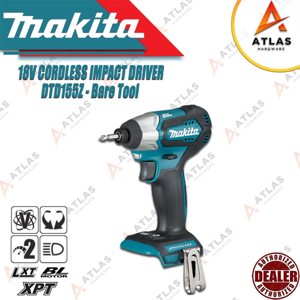 MAKITA Cordless Impact Driver 18V LXT Li-Ion DTD155Z ATLAS | Shopee ...