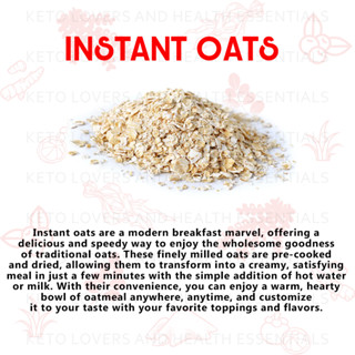 Instant Oats 500g Oatmeal / Easy Cooking / Diet-Friendly / High Fiber ...