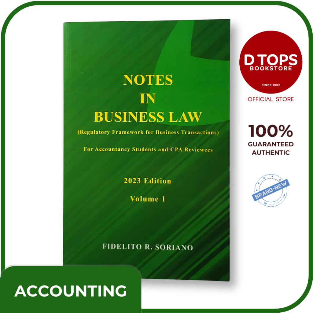 Notes in Business Law for Accountancy Students and CPA Reviewees 2023 ...
