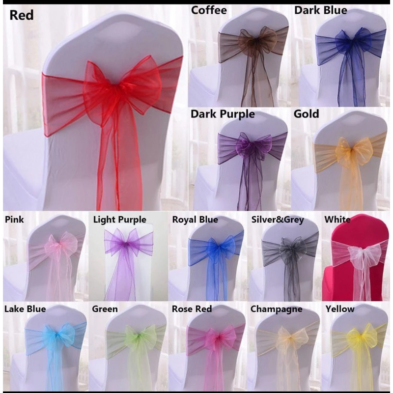 ORGANZA CHAIR RIBBON TIFFANY CHAIR RIBBON for catering cover. party ...