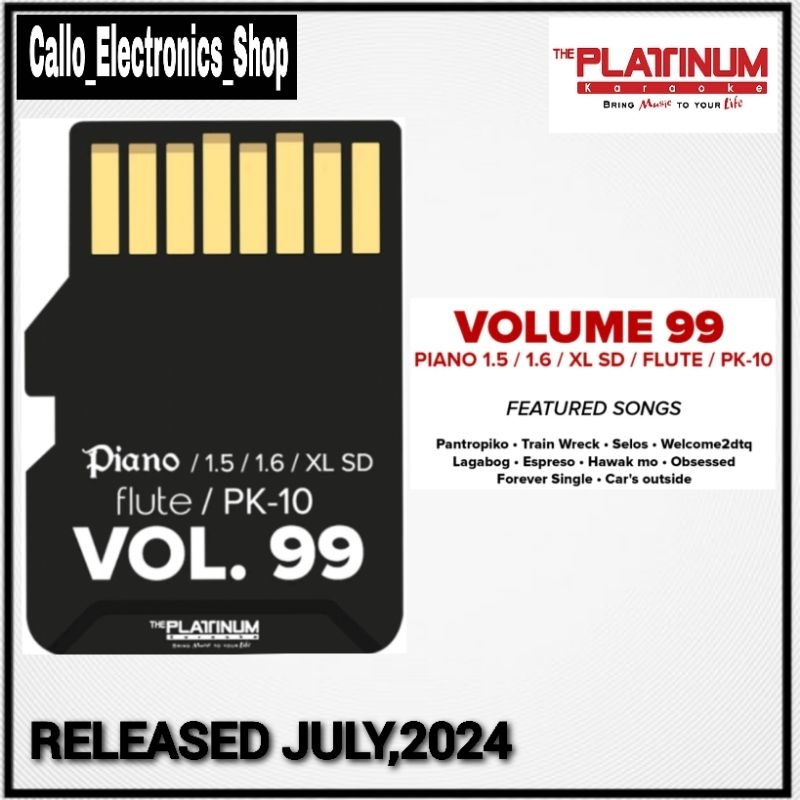PLATINUM SD CARD VOL.99 For FLUTE/PIANO 1.5&1.6&XL SD/PK-10 | Shopee ...