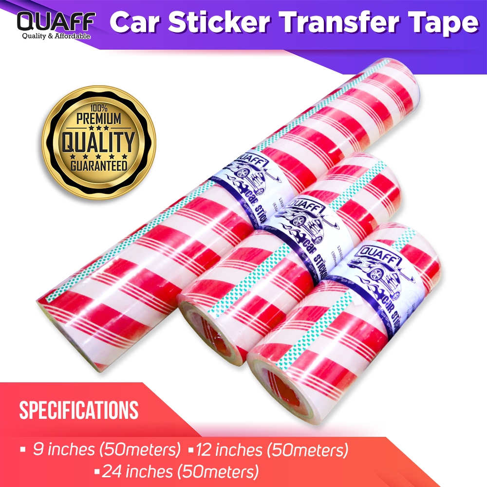 QUAFF Car Sticker Transfer Tape 9inches/12inches/24inches | Shopee ...