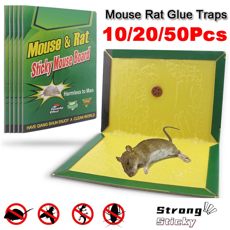 10/20/50Pcs Mouse Rat Sticky Glue Mice Board Catcher Bait Trap Rodent ...