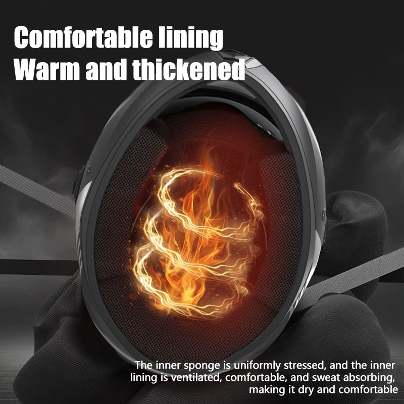 AXK903 Men's and Women's Motorcycle Full Coverage Anti-Fog Helmet with ...