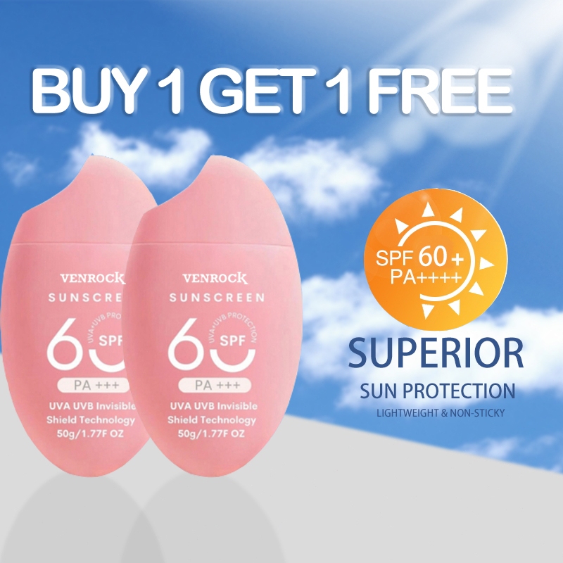 VENROCK WORADA SPF60 Face Sunscreen 50g Sunblock Whitening Cream Long ...