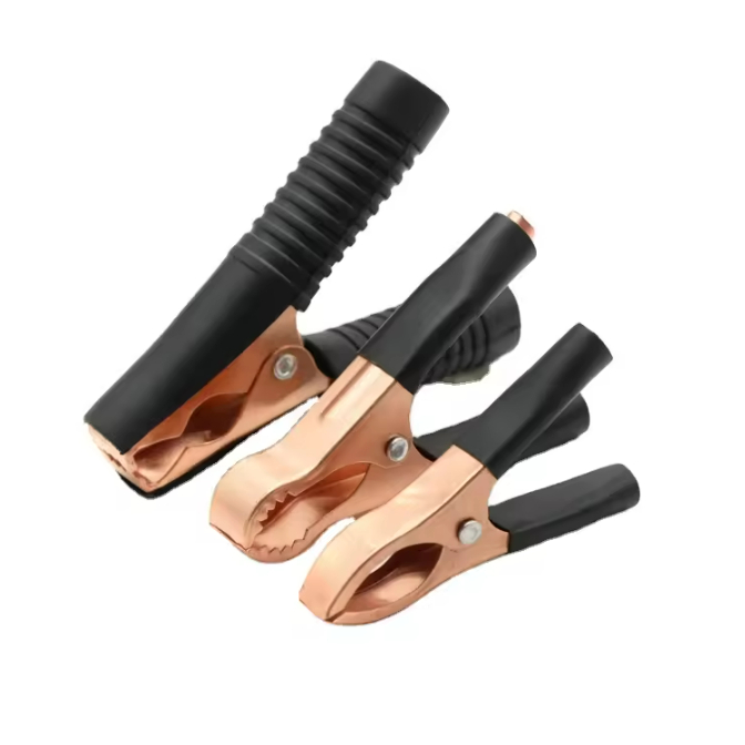 Black Red 30A 50A 100A Crocodile Clips Car Van Battery Test Lead Clips ...