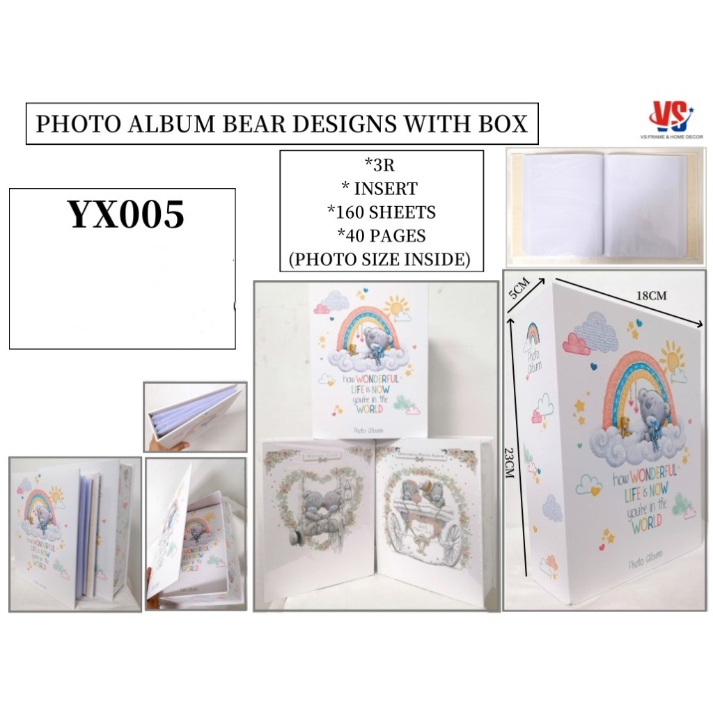[VS] PHOTO ALBUM Bear Design 3R 4R 5R 6R (702)(YX005) | Shopee Philippines