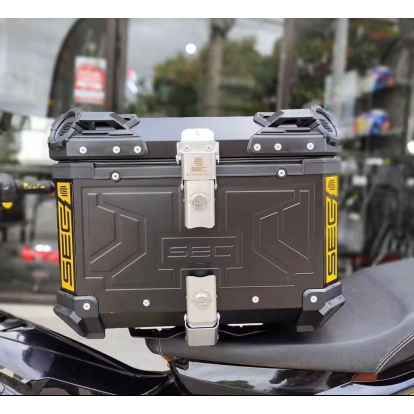 BRAND NEW SEC 45LITERS ALLOY TOP BOX with Backrest & Baseplate | Shopee ...