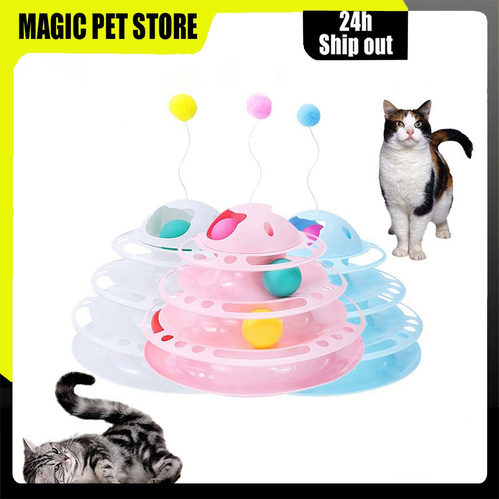 Cat Toy Interactive Toys Cats Four-tier Turntable Pet Intellectual ...