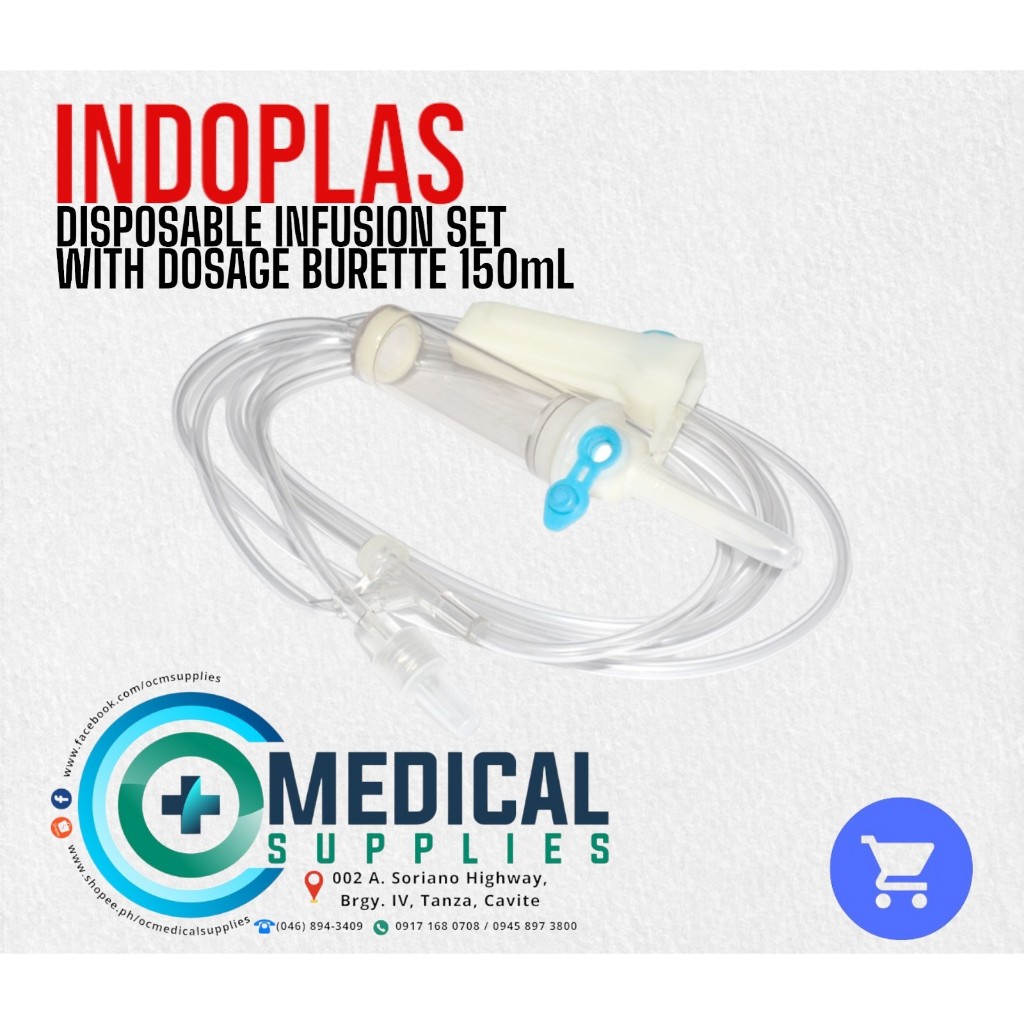 INDOPLAS, Disposable Infusion set with Burette, 150mL | Shopee Philippines