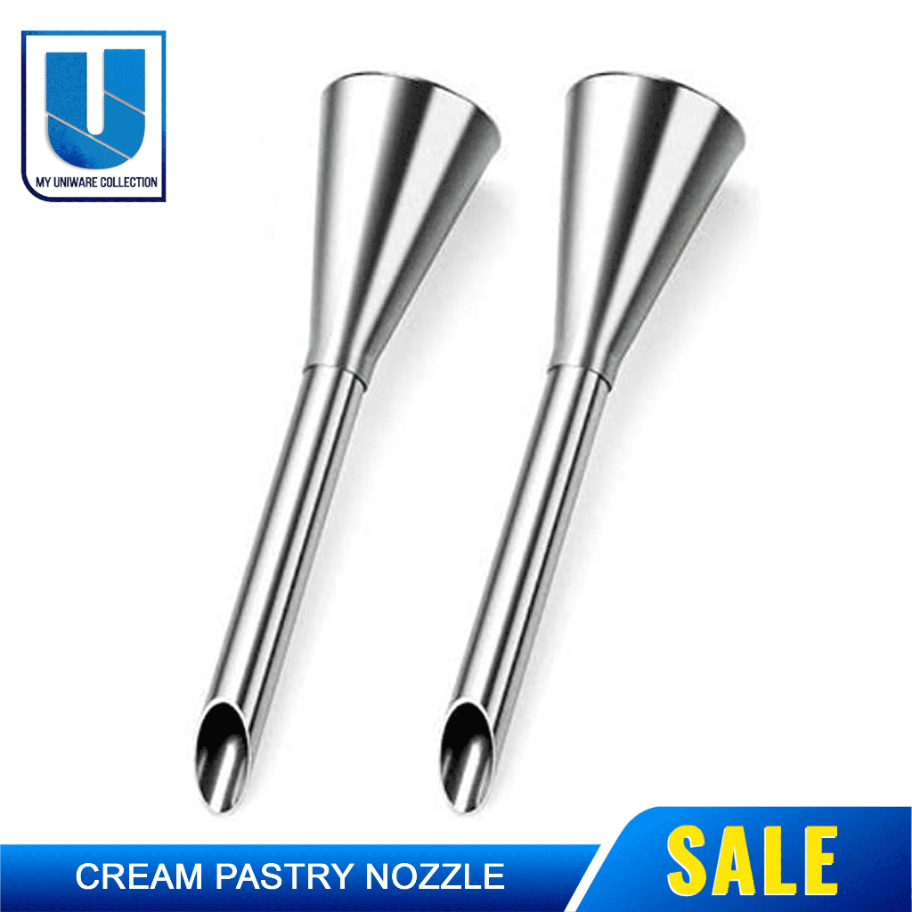 2PCS Cream Icing Piping Nozzle Tip Stainless Steel Nozzle Cream Puff ...