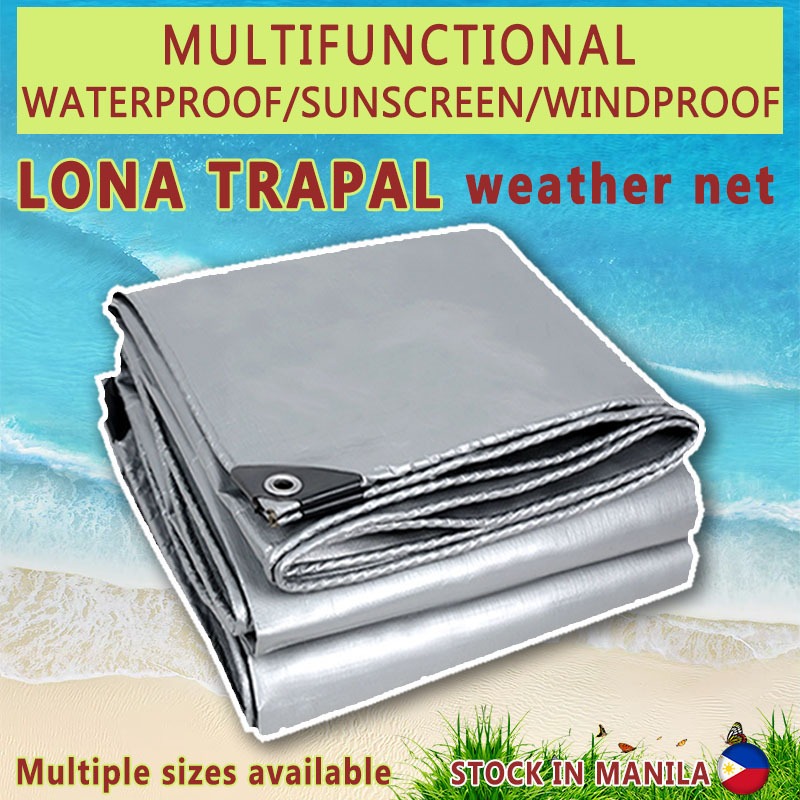 Multiple Sizes Tarpaulin Lona Trapal Makapal Durable Waterproof Sun ...