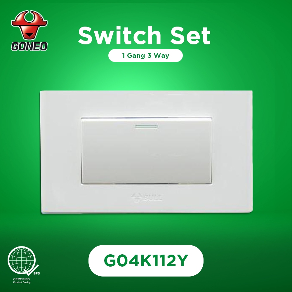 BULL 1 Gang 3 Way Wall Switch G04K112Y White and Dark Grey | Shopee ...