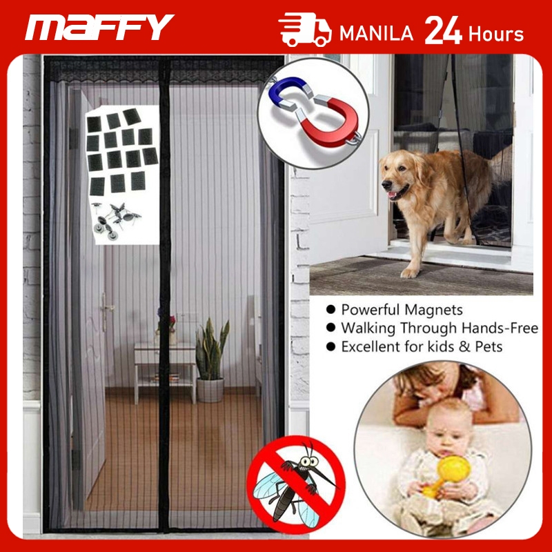 210*120CM Reinforced Hands-Free Magnetic Mesh Curtain Magic Door ...