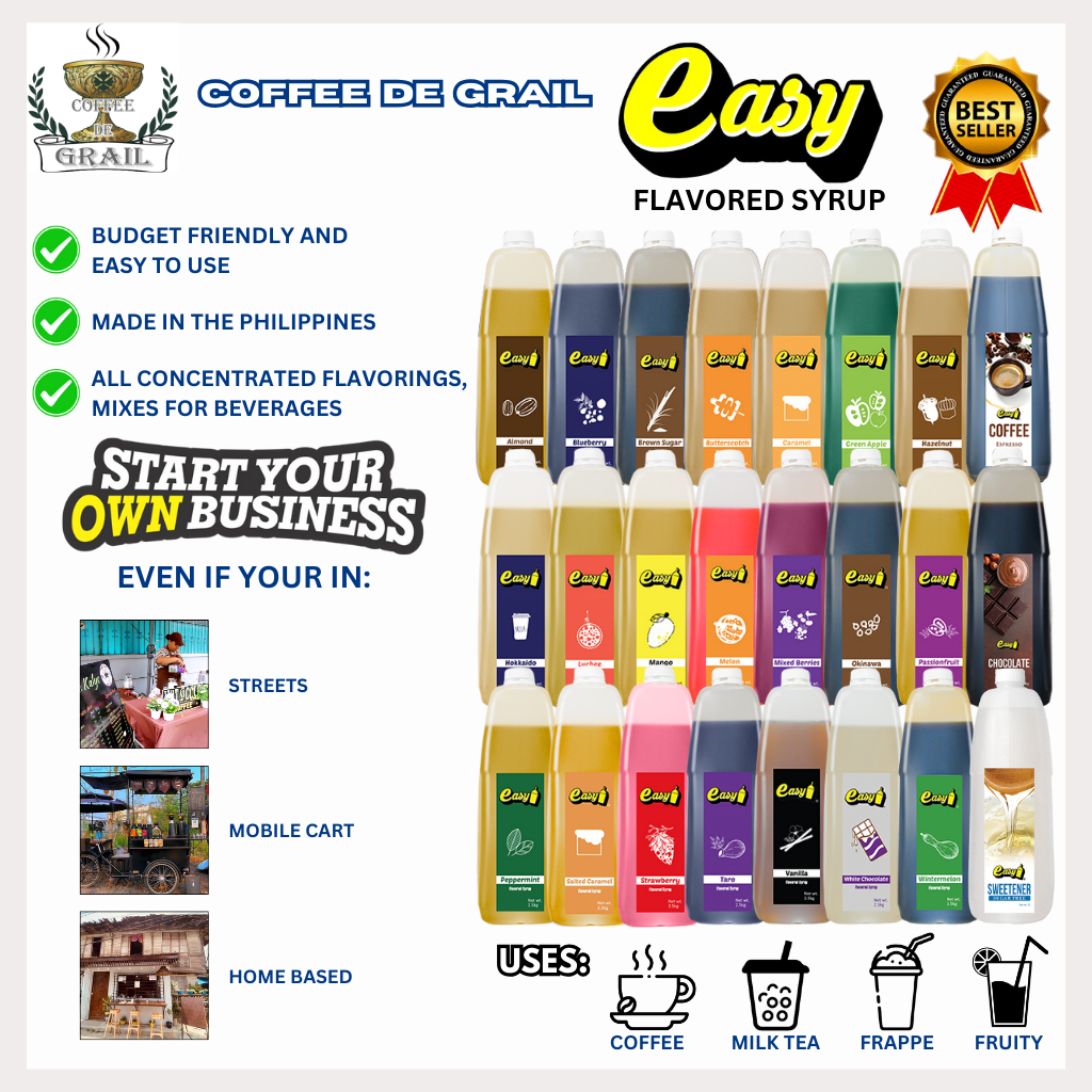 Easy Brand Syrup 2.5kg – Perfect for Coffee, Frappe & Milk Tea ...
