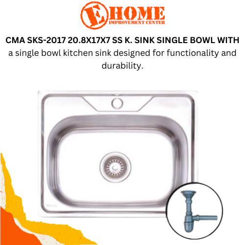 SHARK SKS-2017 20.8x17x7 SS Kitchen Sink Single Bowl | Shopee Philippines