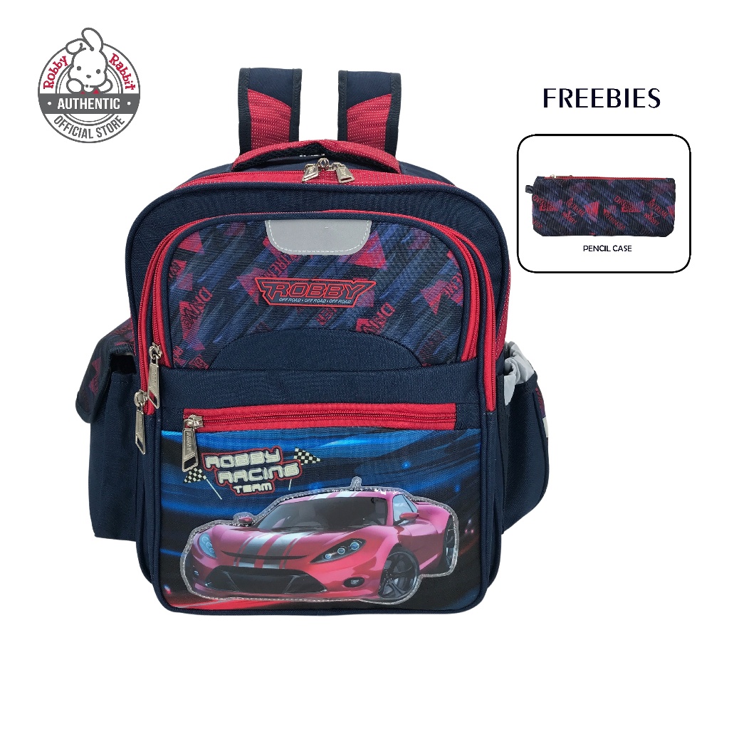 Robby Rabbit Extreme Drive Backpack 14-Inch (Navy Blue, Red, Car ...