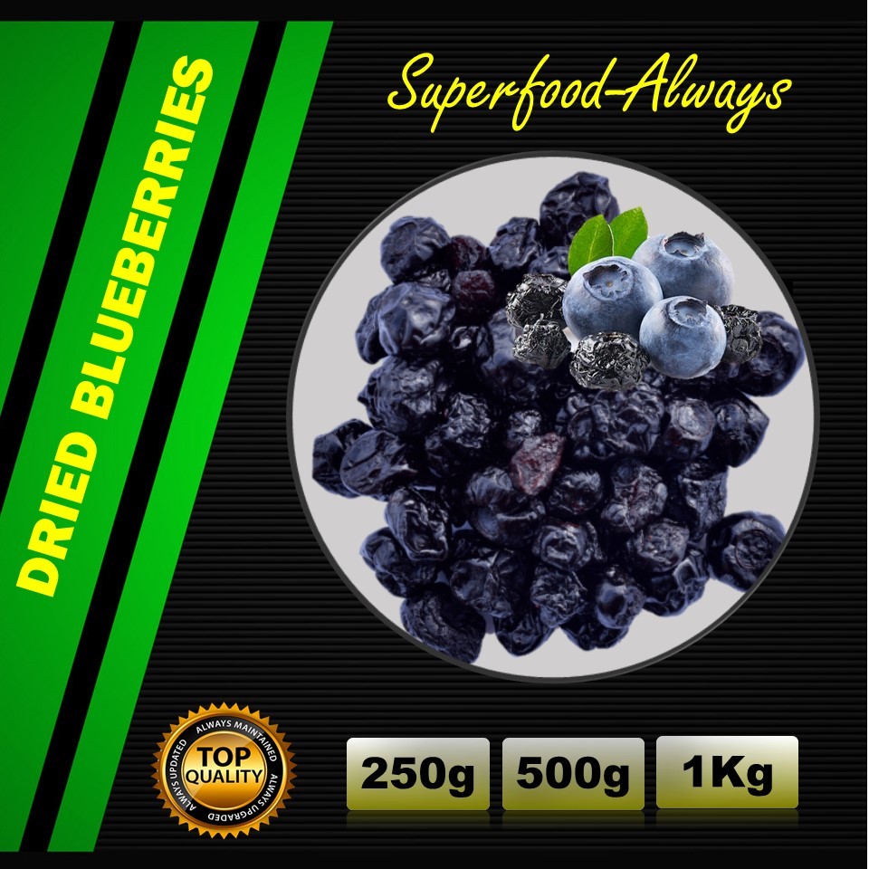 Dried Blueberries (250g, 500g, 1Kg) by Superfood Always | Shopee ...