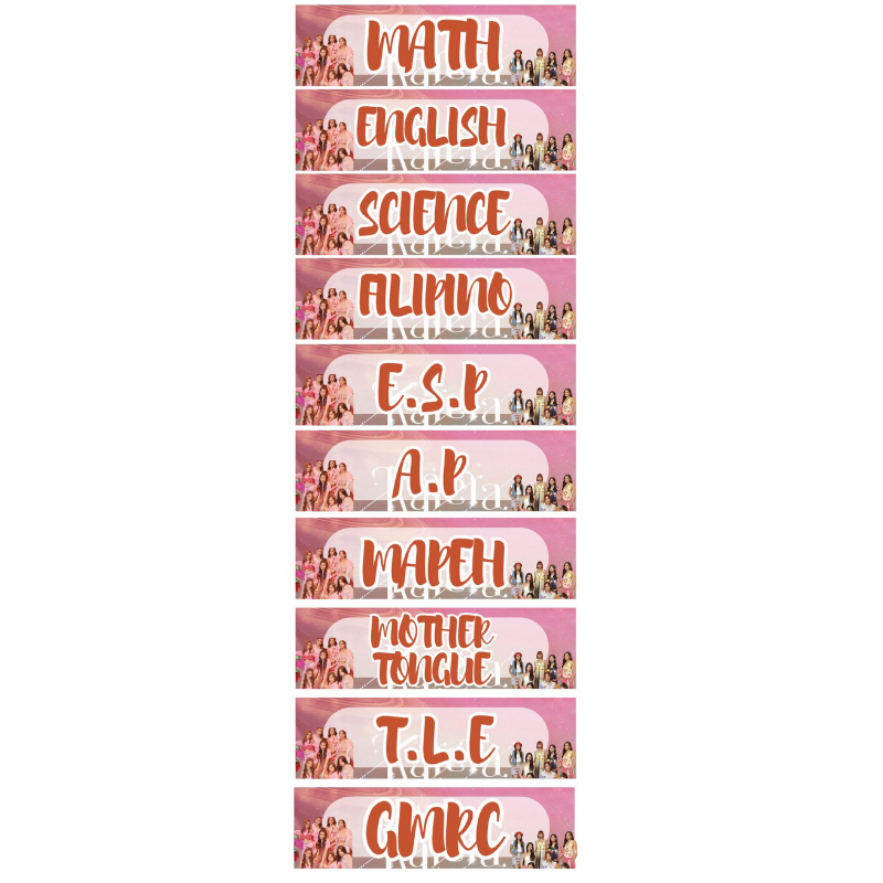 Bini Subject labels glossy stickers for notebooks and books | Shopee ...