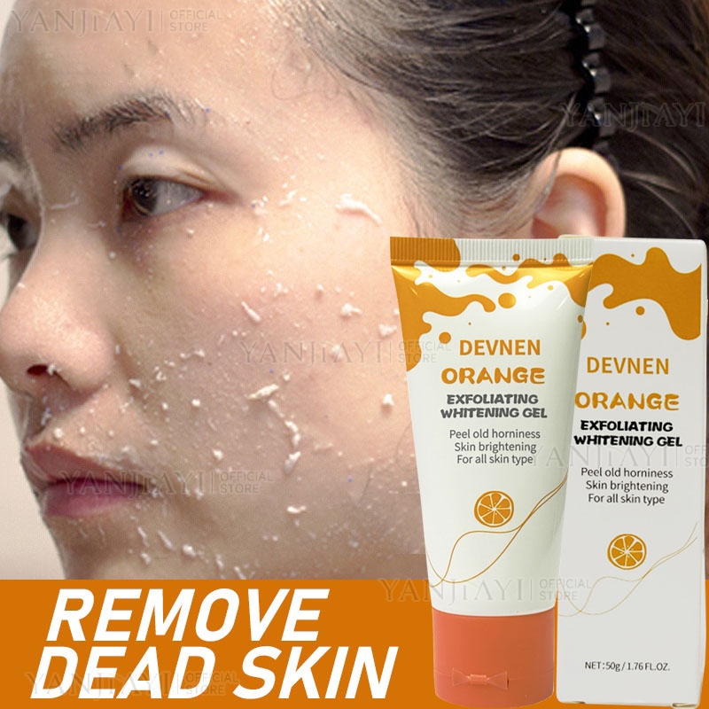 DEVNEN Orange Exfoliating Whitening Gel Peeling Scrub Brightening Skin ...