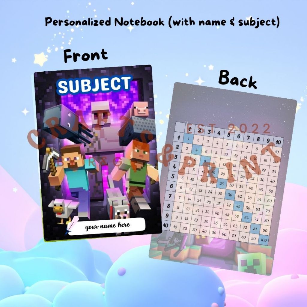 PERSONALIZED NOTEBOOK KINDER-GRADE 6 (BOYS) | Shopee Philippines