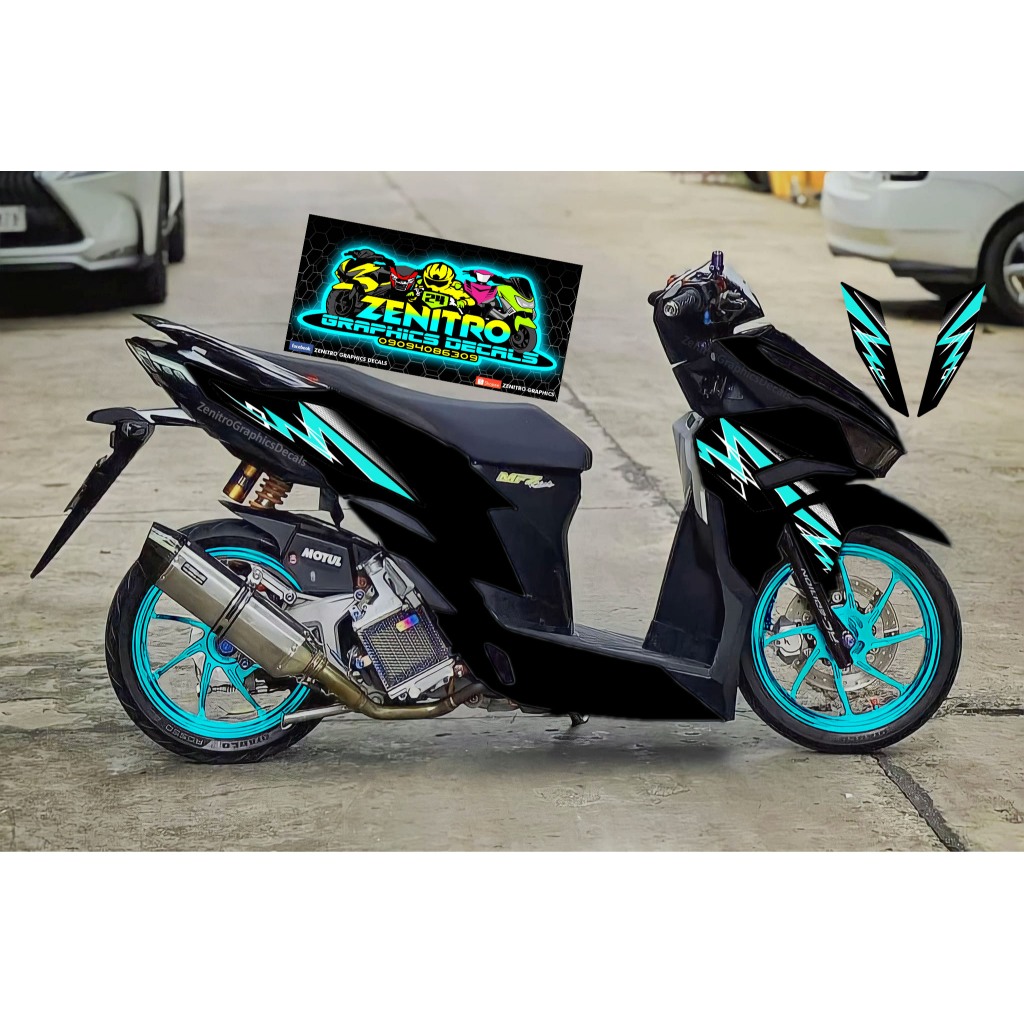 LIGHTNING STRIKE INDO DECALS FOR CLICK V3 125 ONLY (ZENITRO GRAPHICS ...