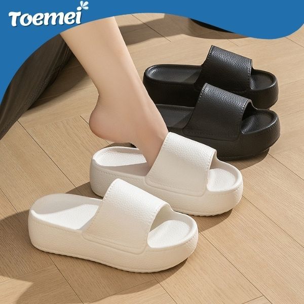 Toemei Upscale 5CM Thick-Sole Rubber Slide For Women (+1 UP SIZE ...